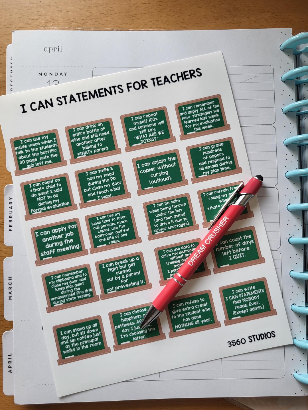Funny Teacher Stickers: I Can Statements, Educator Gift - Etsy