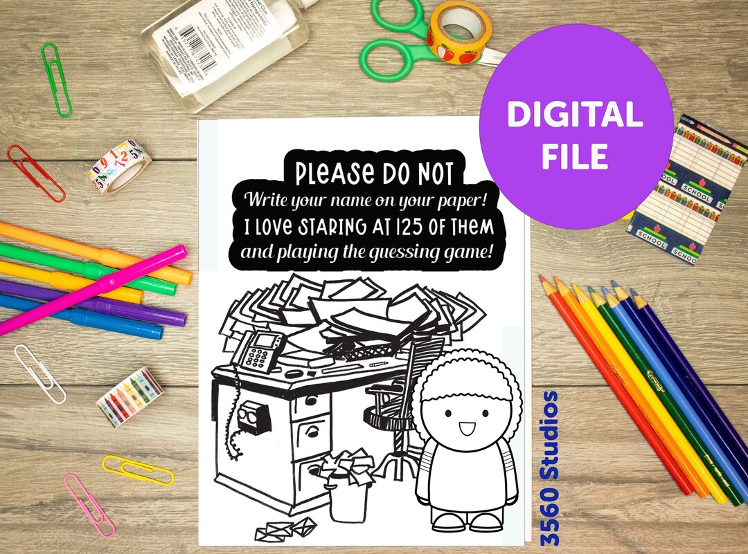 Funny Teacher Coloring Page: Sarcastic Gift (digital Download PDF) - Etsy