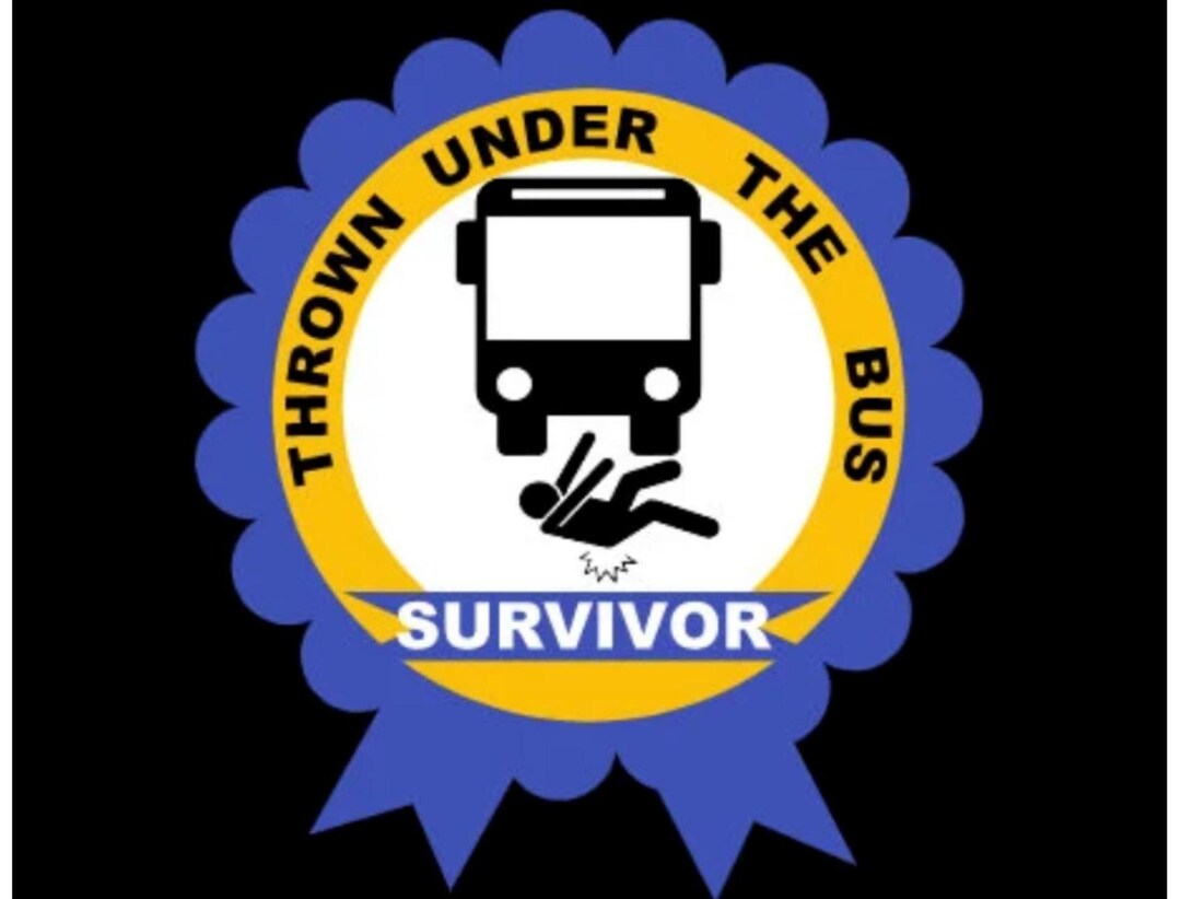 Thrown Under the Bus Survivor Sticker, Funny Adulting Sticker - Etsy