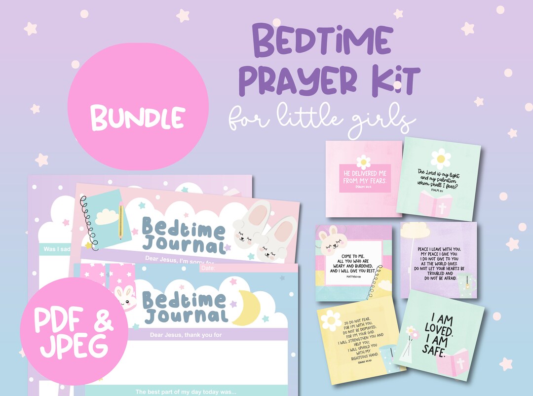 Cute Bedtime Scripture Cards for Little Girls PDF | Verse Cards ...