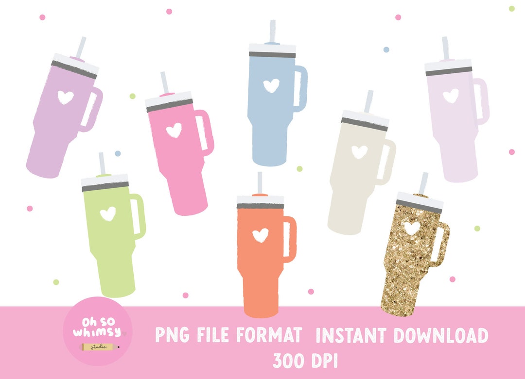 Cute Stanley Cups Clipart |pastel Cup Illustrations| Christian Clipart ...