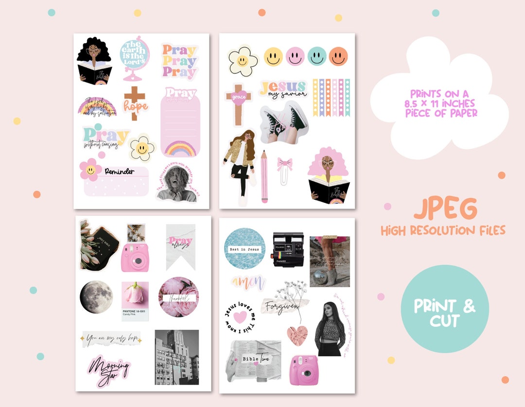 Colourful Christian Printable Stickers PDF | Scripture Stickers ...