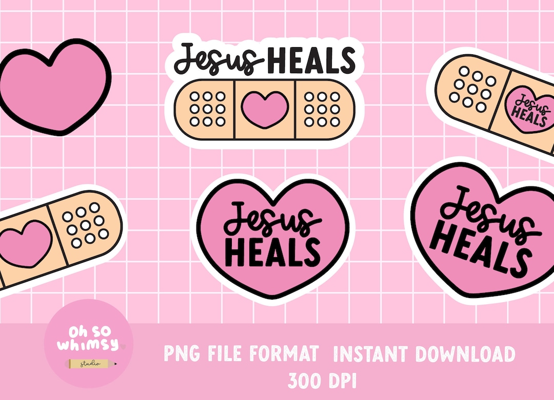 Cute Jesus Heals Clipart| Cute Band-aid Clipart |pastel Illustrations ...