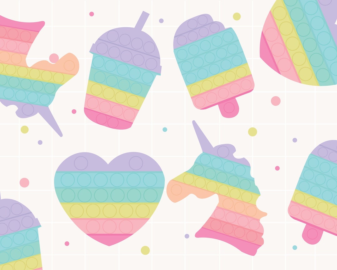 Pop It Fidget Toys Clipart - Sensory Toys Clipart Illustrations - PNG ...