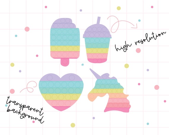 Pop It Fidget Toys Clipart Sensory Toys Clipart - Etsy
