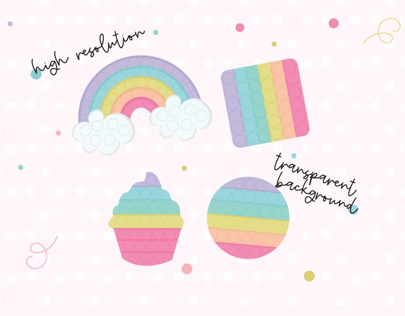 NEW Pop It Fidget Toys Clipart Sensory Toys Clipart | Etsy