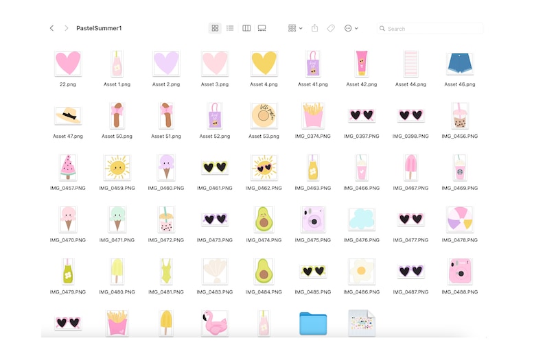 Cute Summer Items Clipart| Cute Clipart |pastel Illustrations| Summer ...