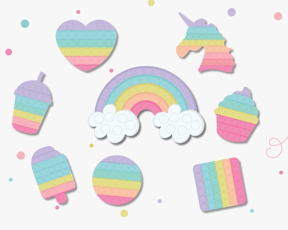 Pop It Fidget Toys Clipart Sensory Toys Clipart - Etsy