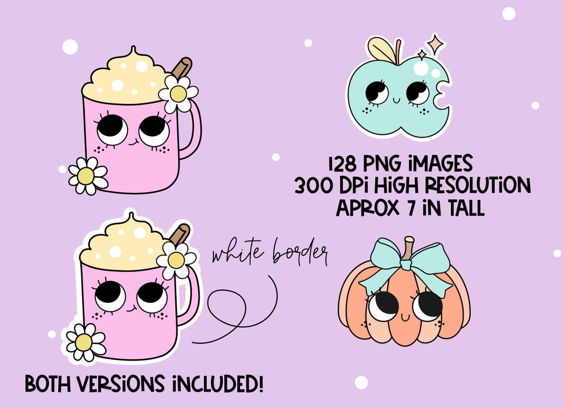 Cute Autumn Clipart - Cute Pastel Pumpkins - Cute Fall Clipart - Pastel ...