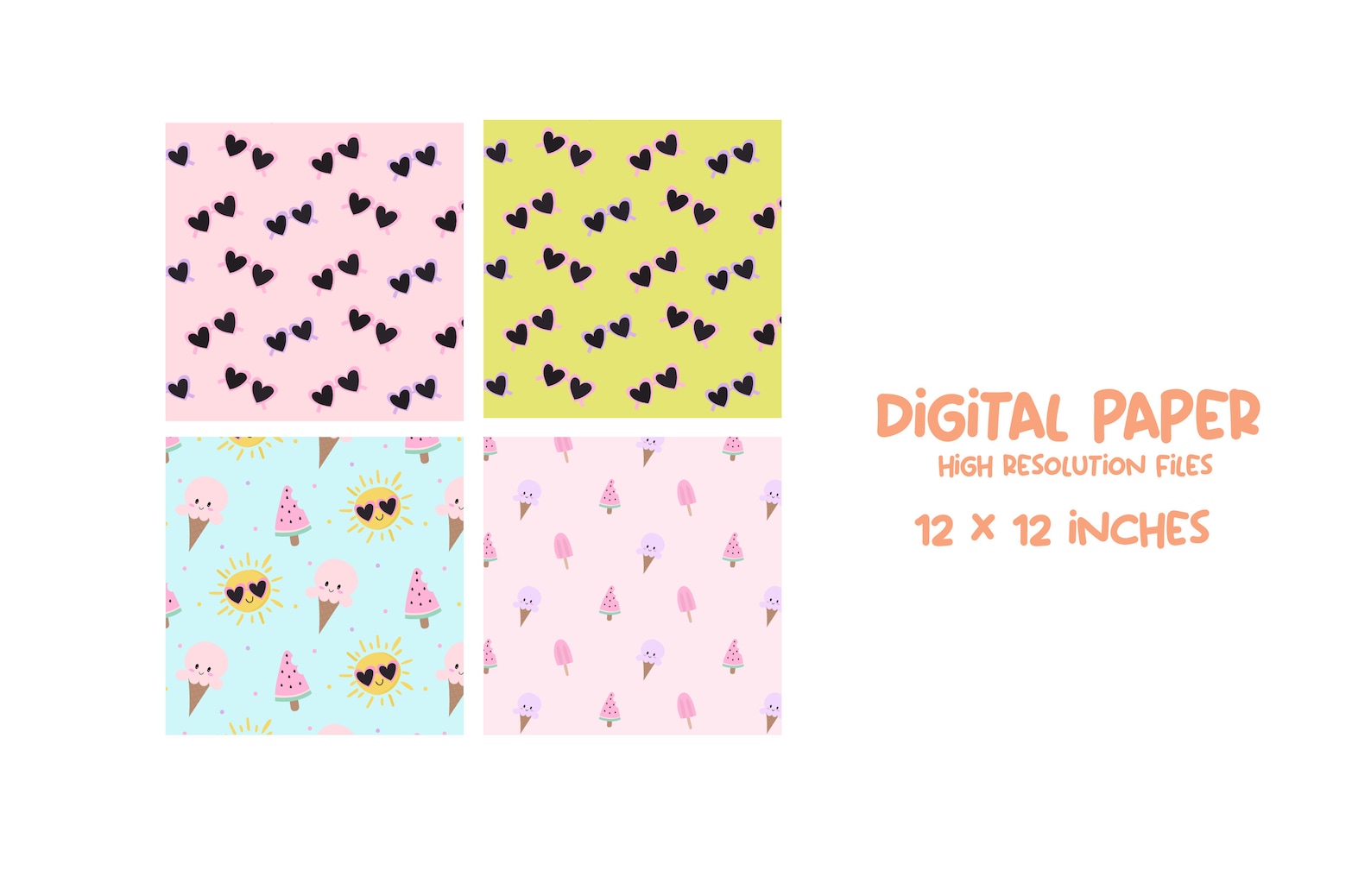 Cute Summer Items Clipart| Cute Clipart |pastel Illustrations| Summer ...