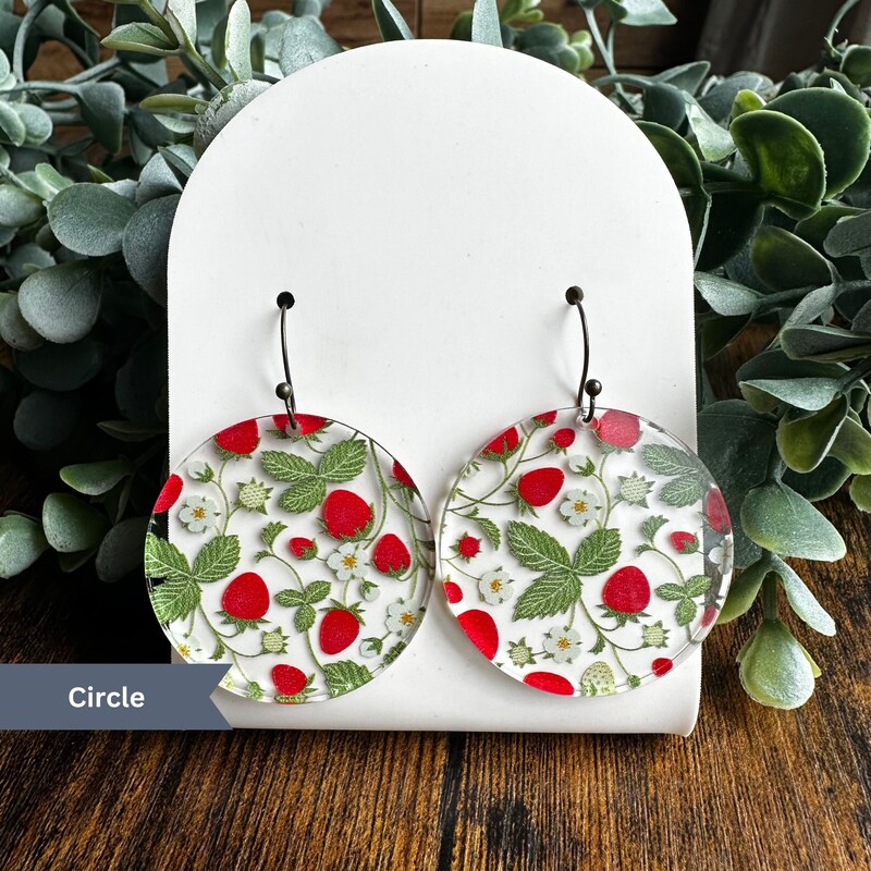 Strawberry Earrings - Etsy
