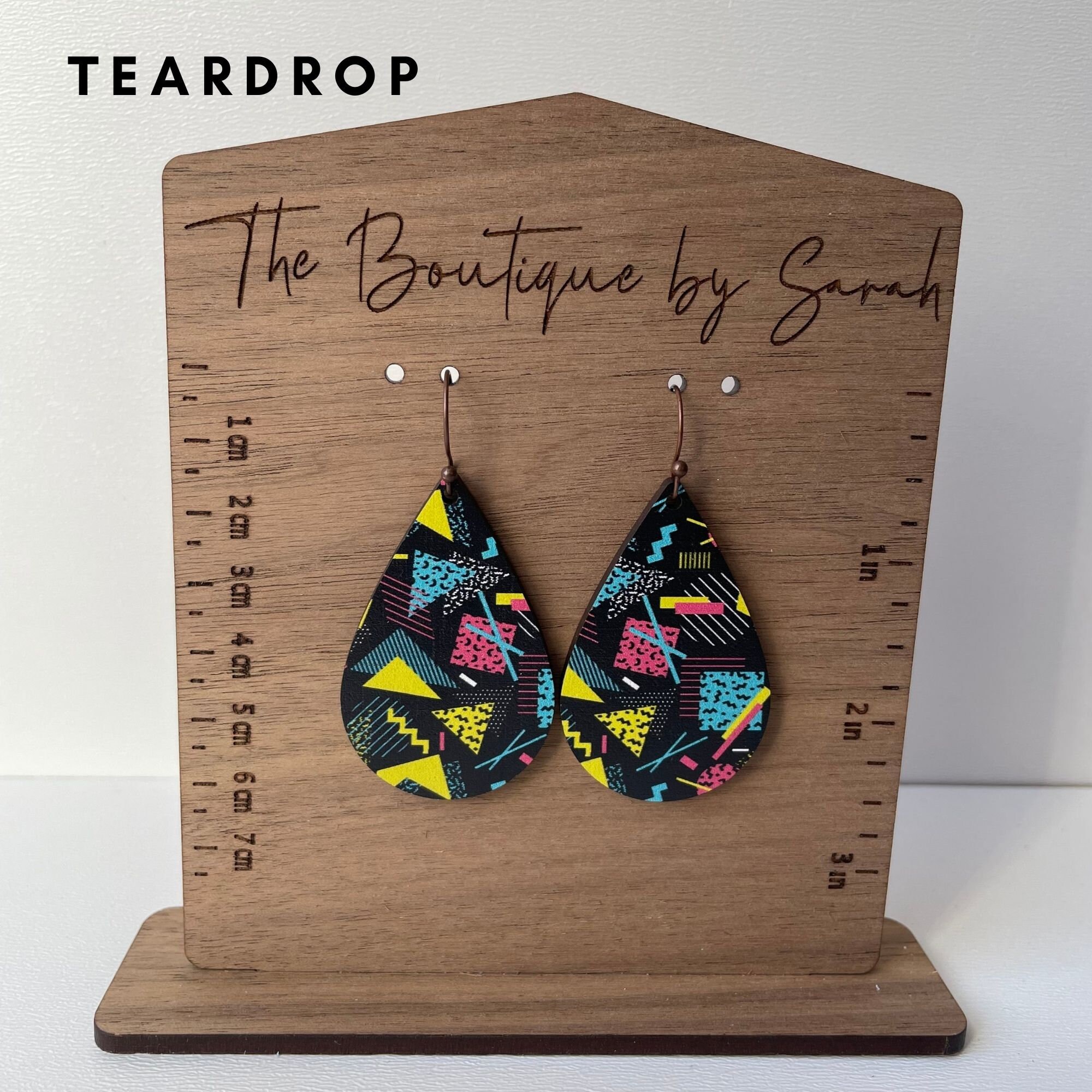 90s Nostalgia Earrings Nineties Retro Pattern MDF Earrings - Etsy