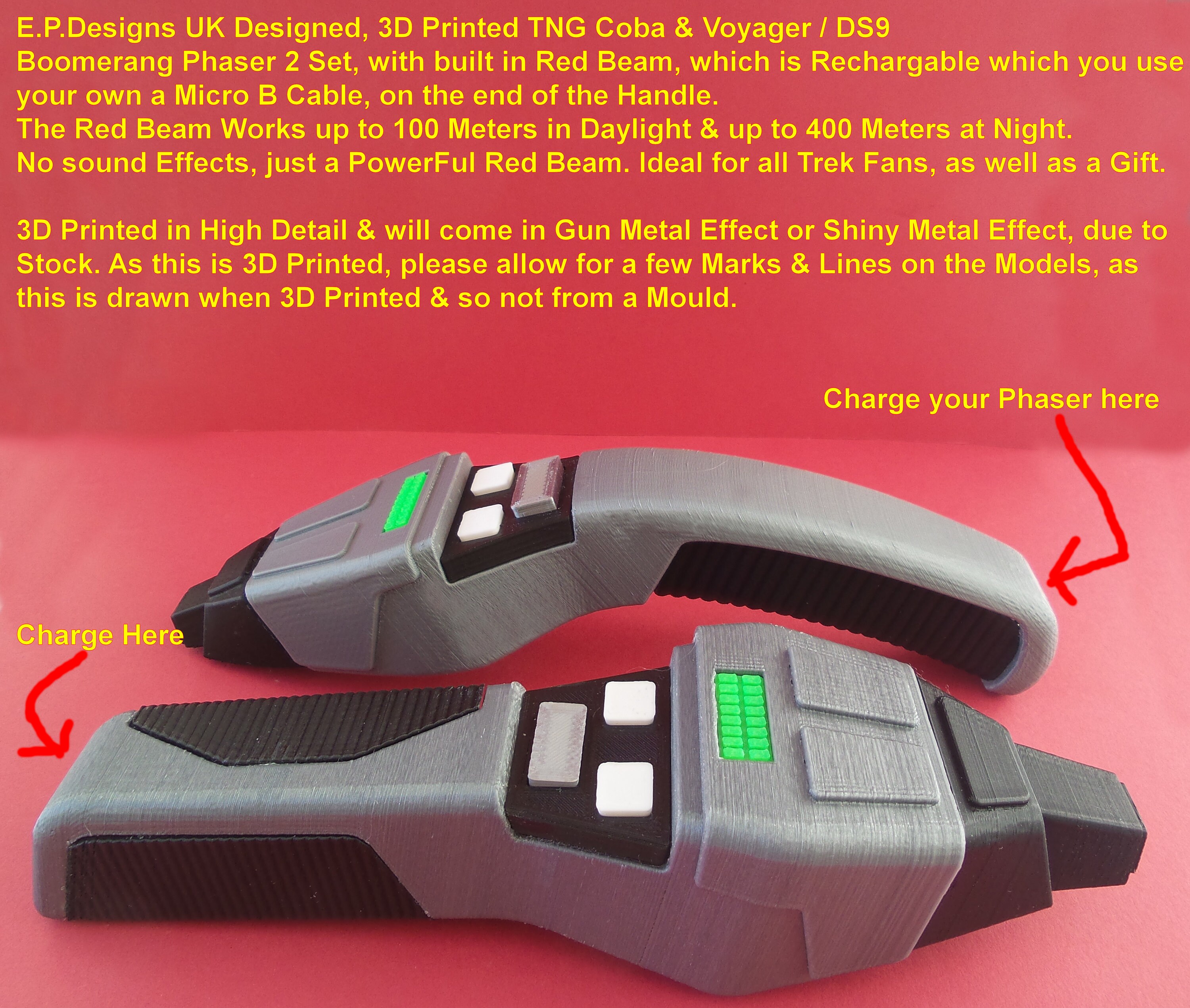 ST. Working Props, Using a Micro B Cable - Etsy