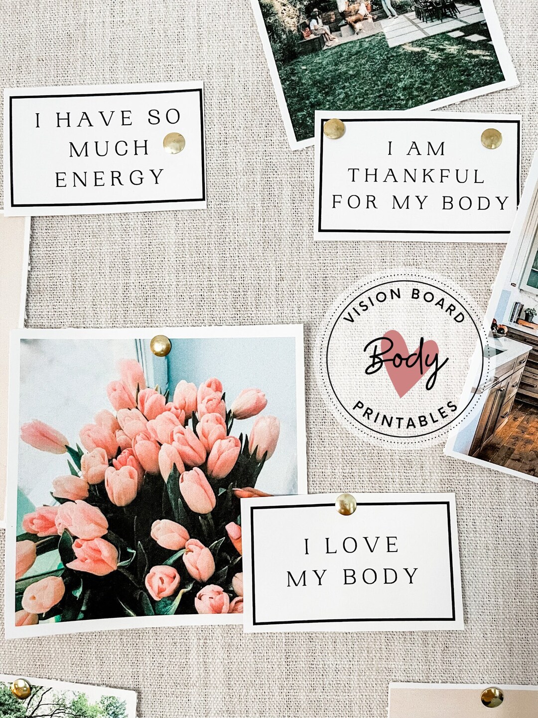 Vision Board Printable Body Affirmations Vision Board - Etsy