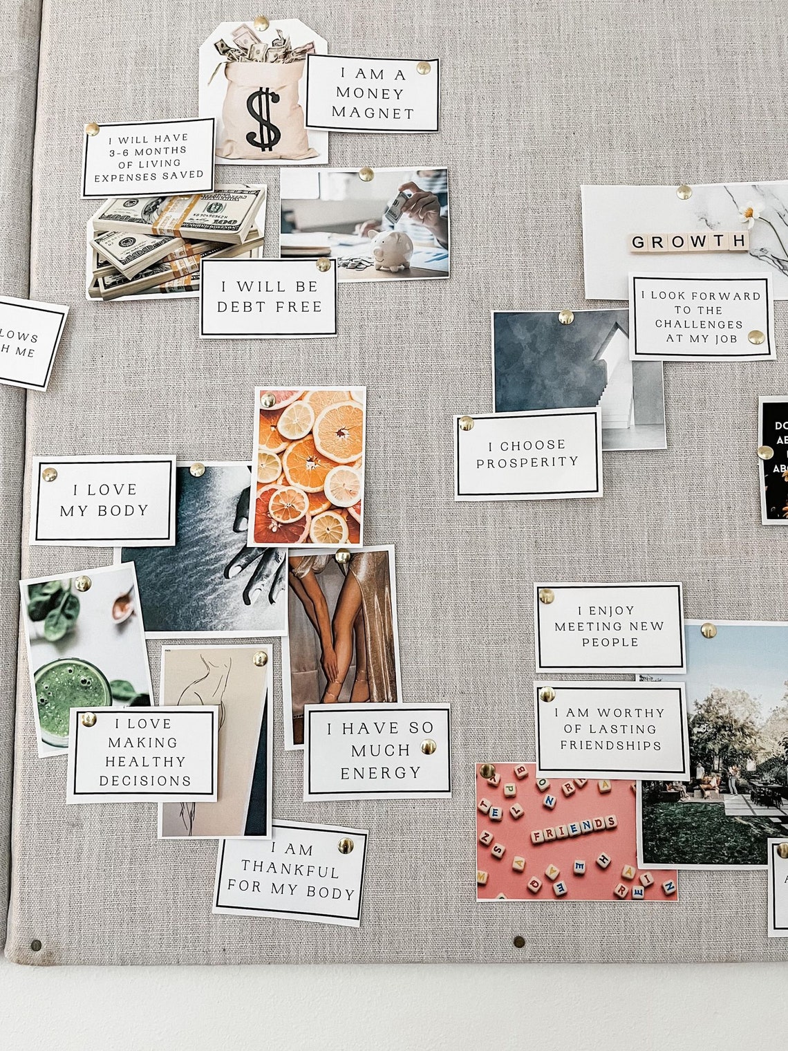 Vision Board Kit Vision Board Printables Words Manifestation Templates ...