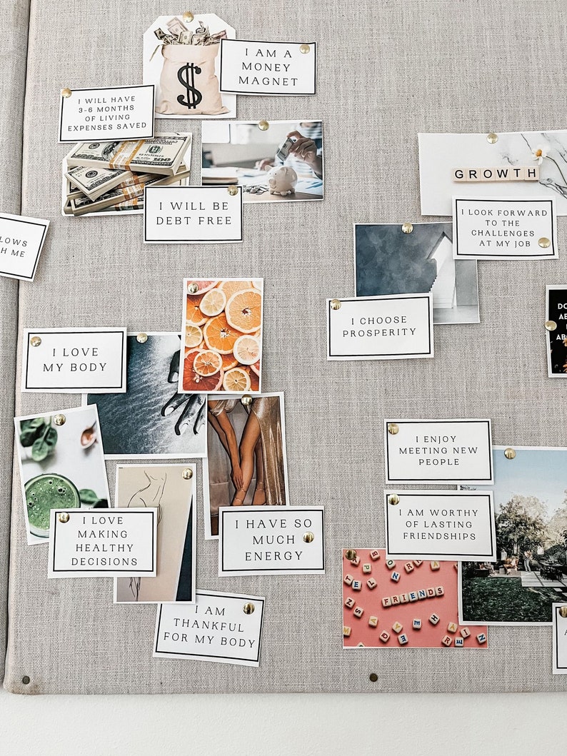 Vision Board Kit Vision Board Printables Words Manifestation Templates ...