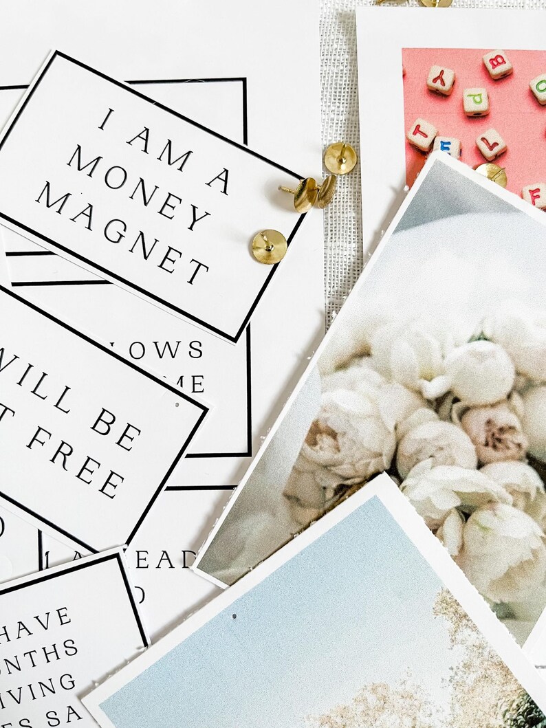 Vision Board Kit Vision Board Printables Words Manifestation Templates ...