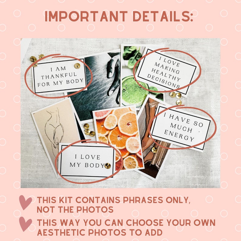 Vision Board Kit Vision Board Printables Words Manifestation Templates ...