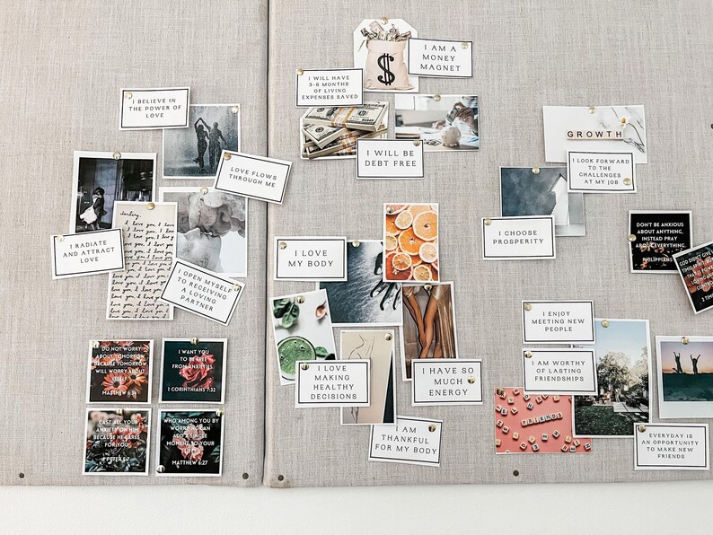 Vision Board Kit Vision Board Printables Words Manifestation Templates ...