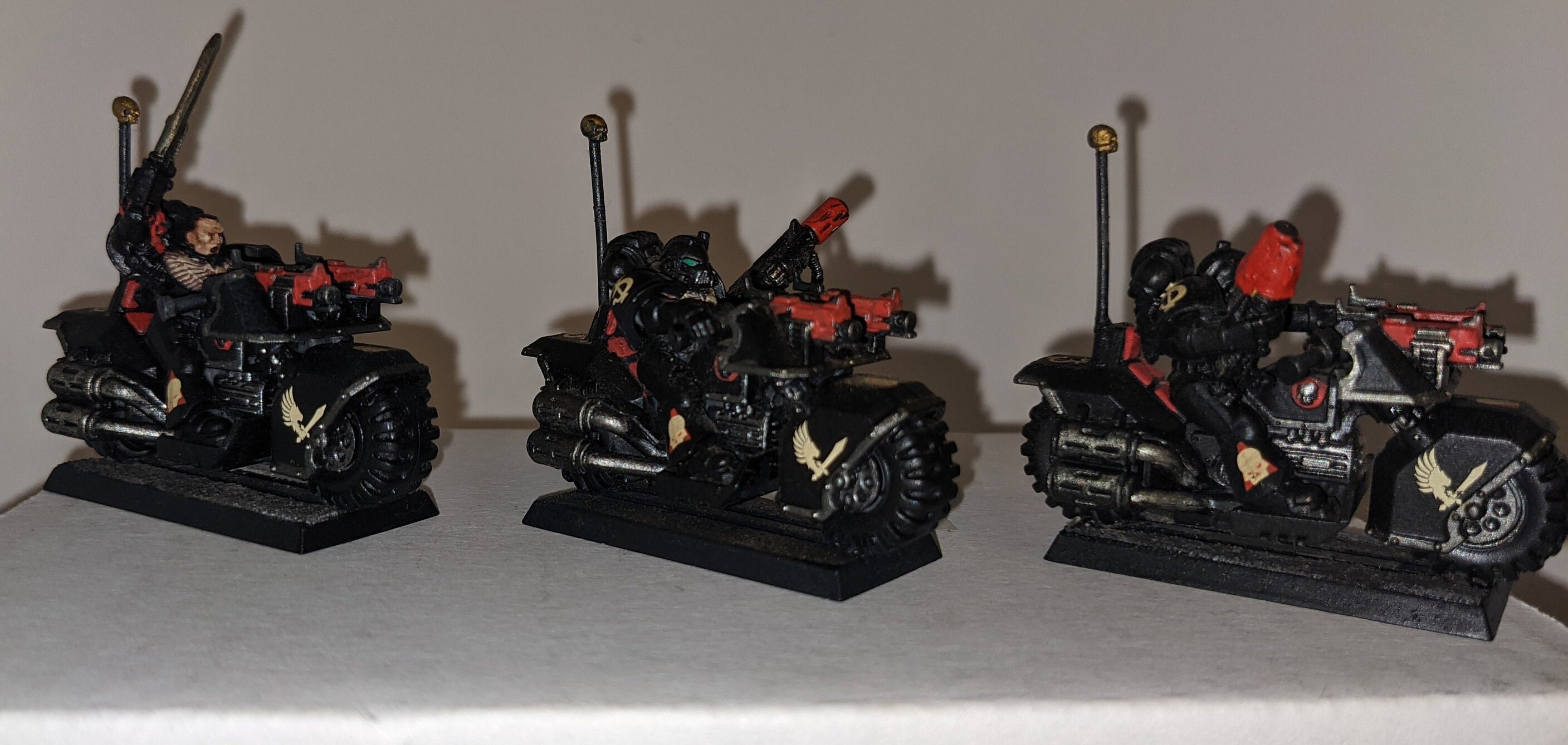 Warhammer 40K 3-man Ravenwing Motorcycle Squad Gaming Miniatures - Etsy