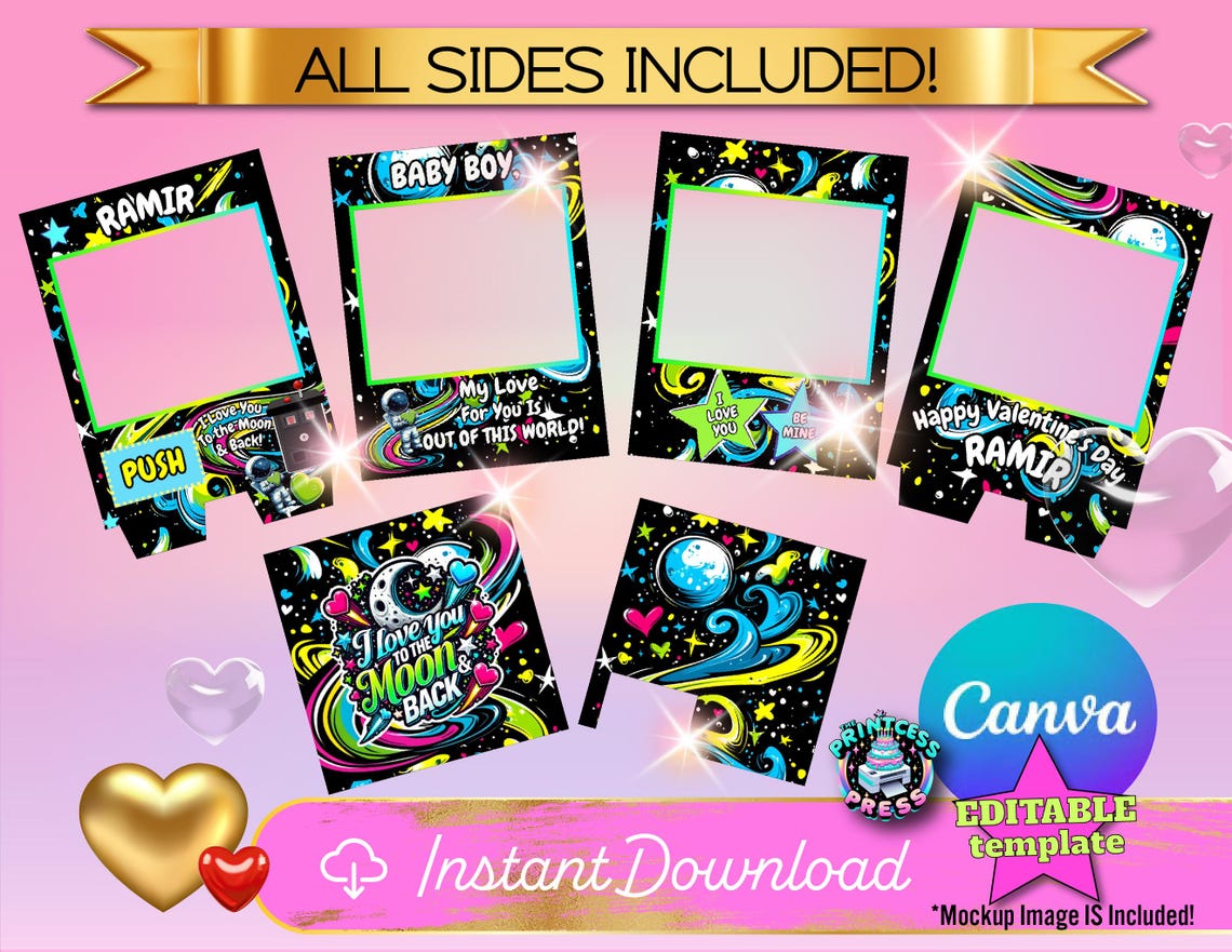 Valentine's Day Claw Vending Machine Template 13x19 Inches | Valentine ...