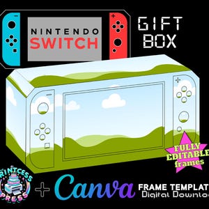 Nintendo Switch Template for Canva | DIY Switch Gift Box | Foam Board ...
