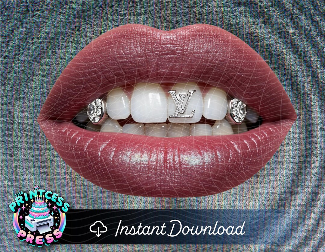 Lips With Designer Grillz PNG Clipart | Girl With Grills PNG | Teeth ...