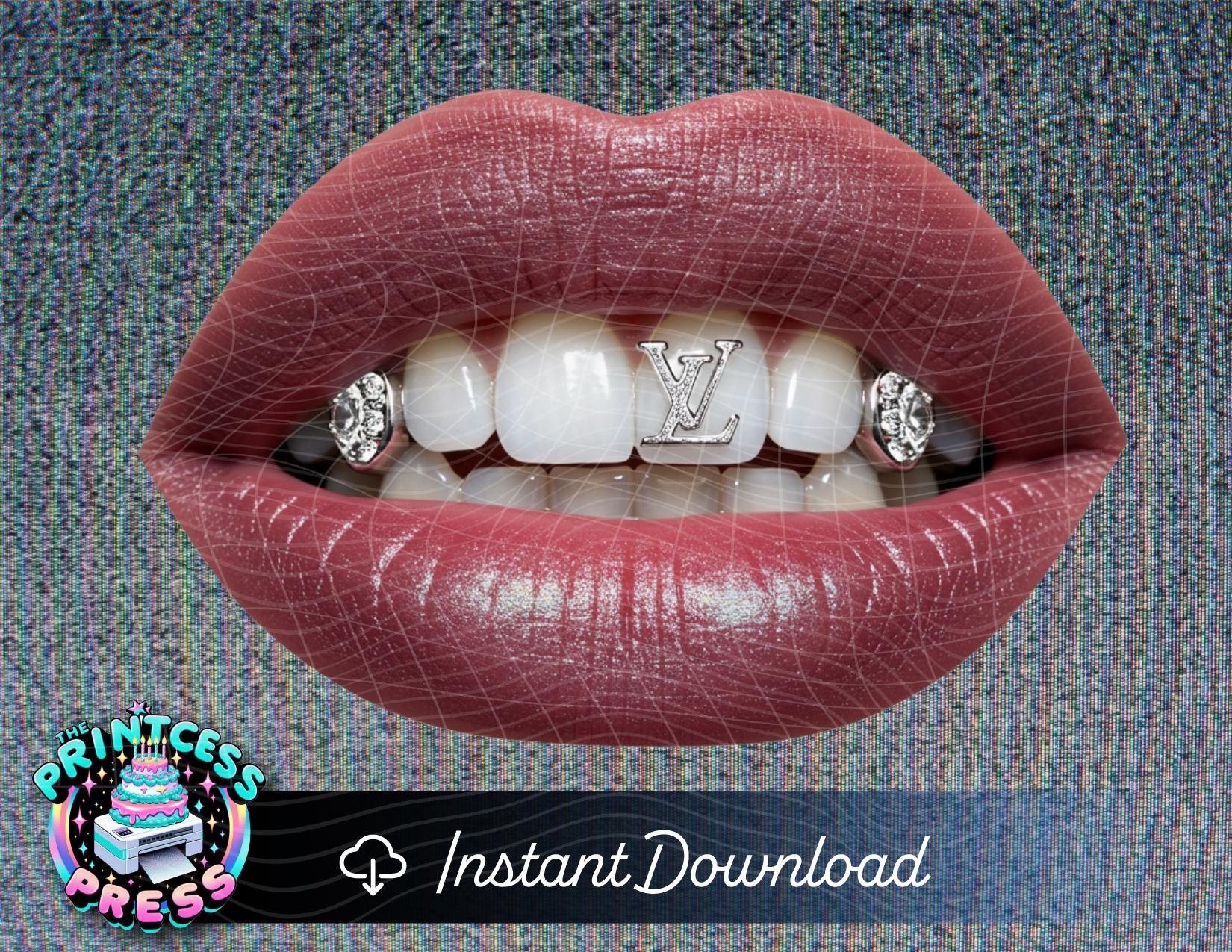 Lips With Designer Grillz PNG Clipart | Girl With Grills PNG | Teeth ...