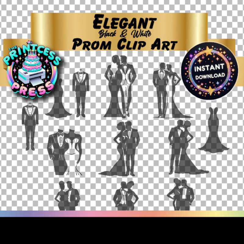 Prom Clipart - Etsy