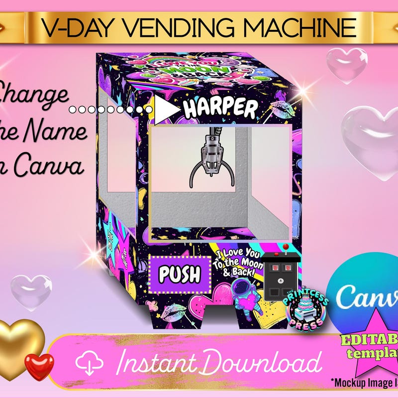 Valentines Vending Machine Box - Etsy