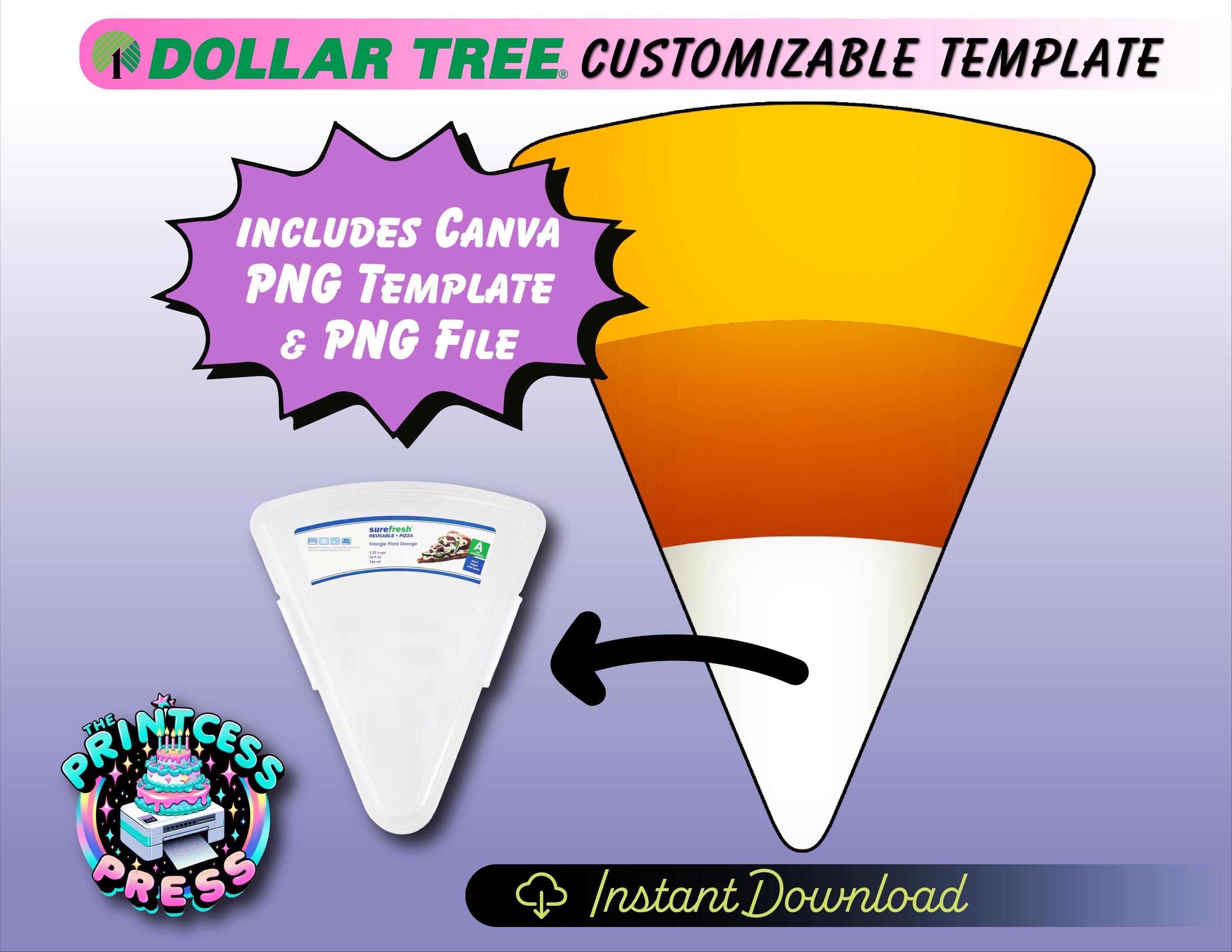 Candy Corn Label Pizza Box Template + SVG | Edit in Canva or Use PNG ...