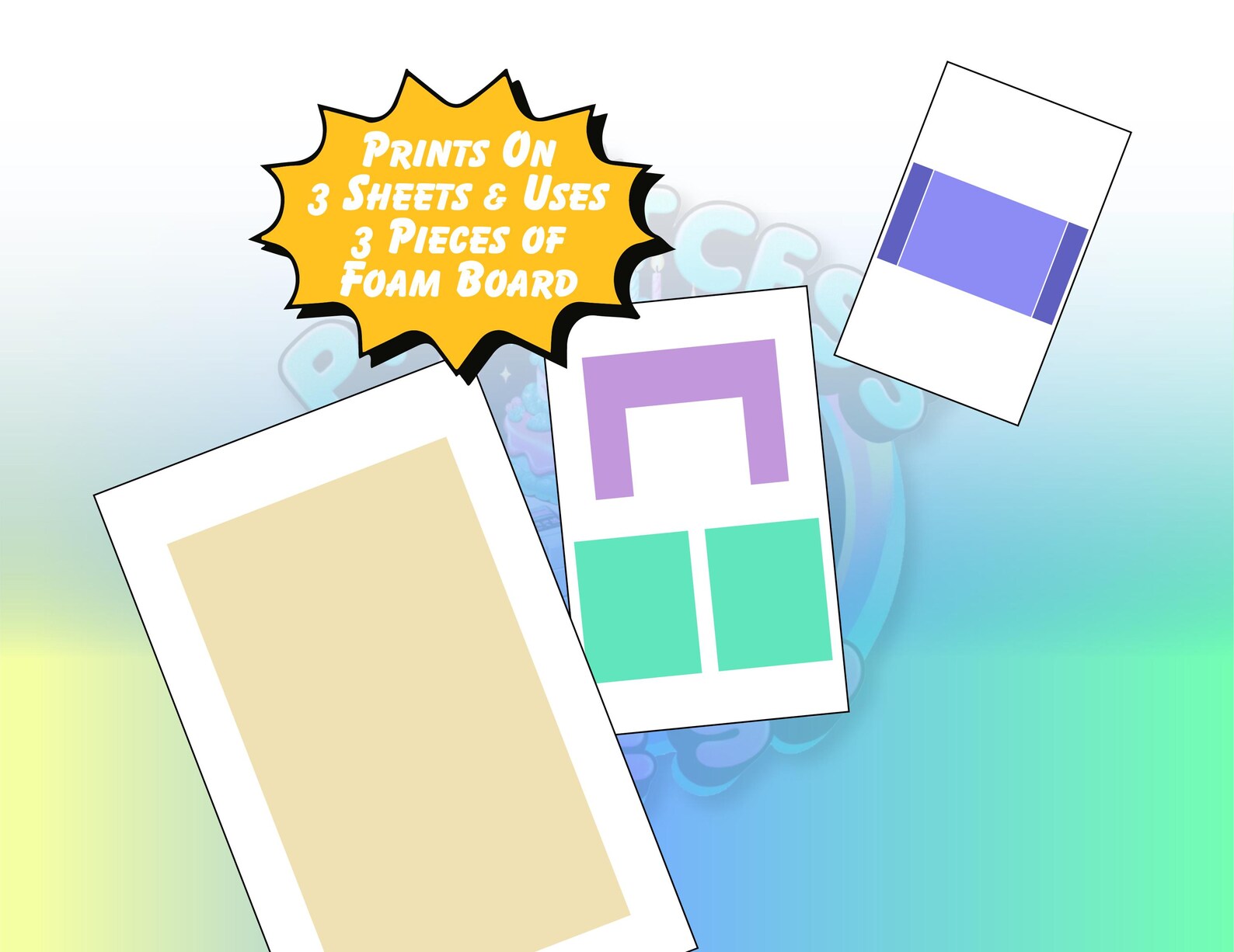 Vanity Table Gift Box Template Canva Frame | Vanity Template Gift Box ...
