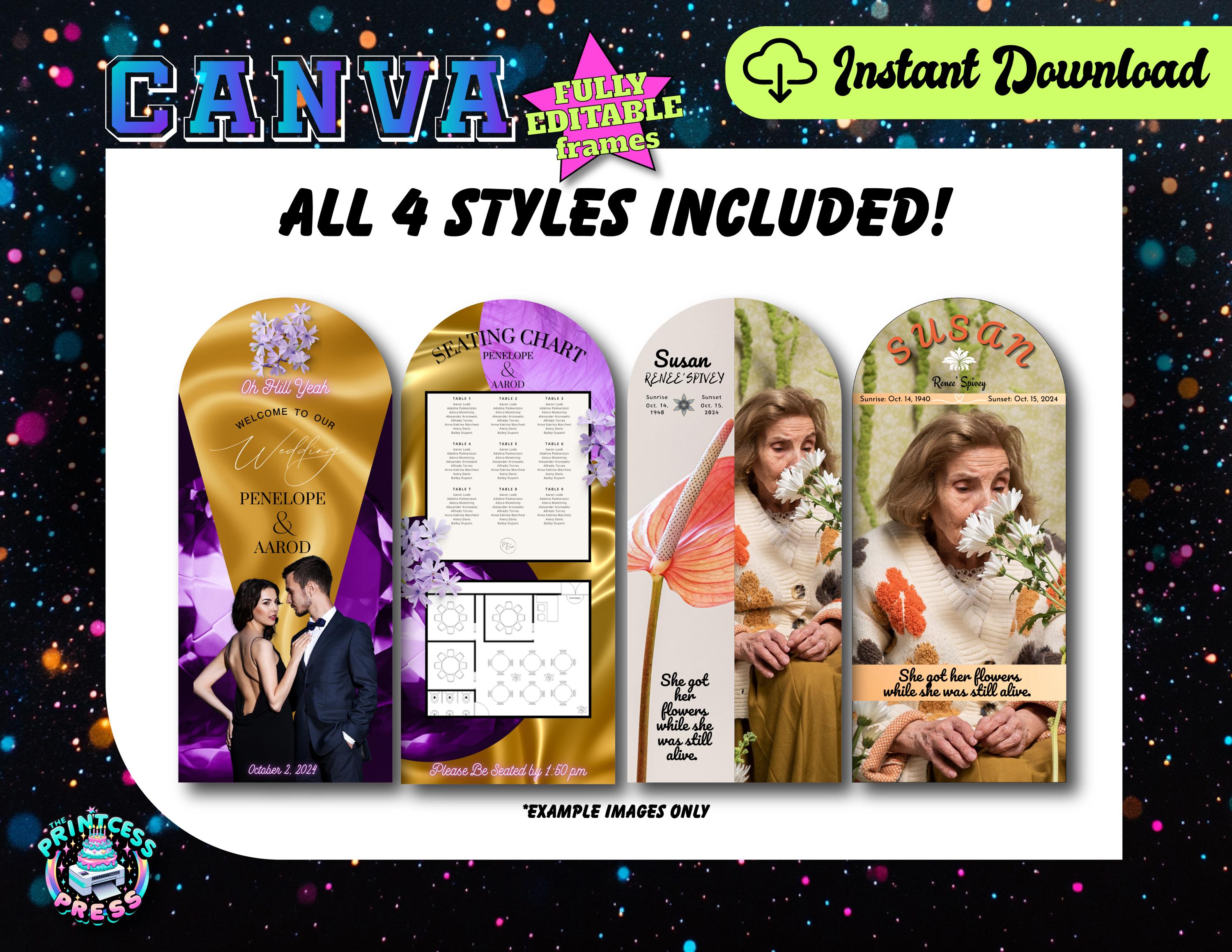 10 FT Arch Panel Backdrop Canva Template in 4 Styles + SVG | Drag ...