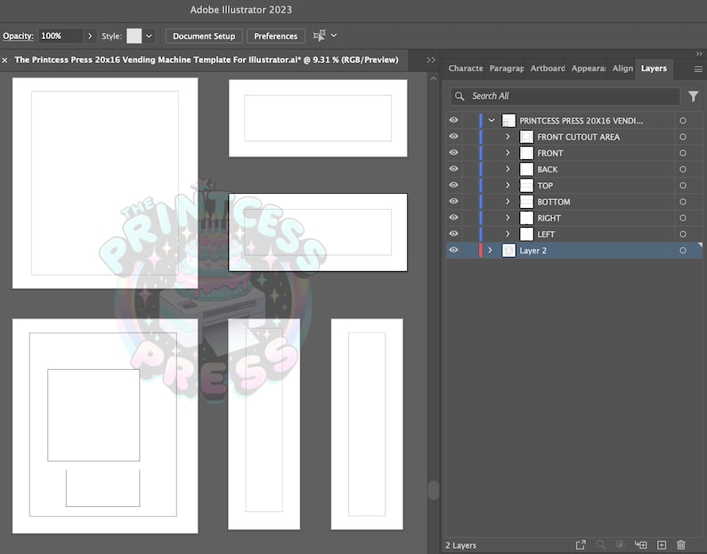 Vending Machine Template 20 X 16 for Canva or Illustrator PNG FREE ...