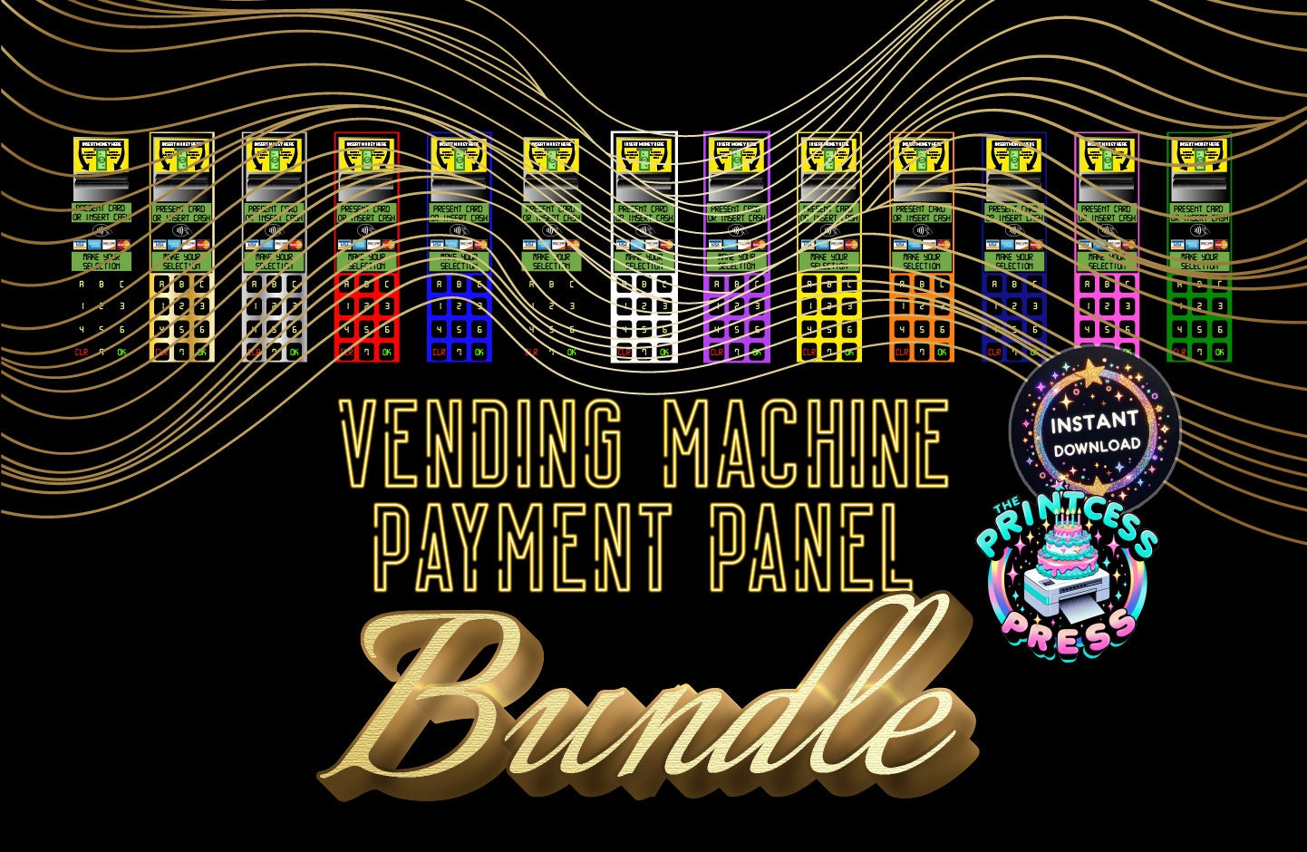 Vending Machine Money Payment Panel 12 Pack Multi- Color Bundle | XL ...