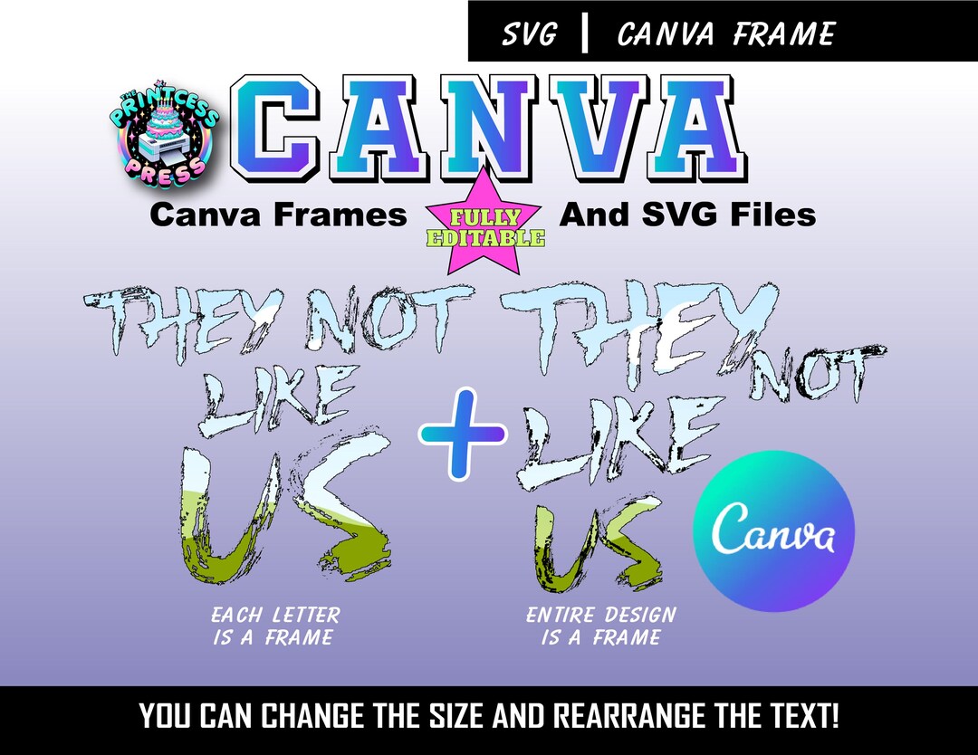 They Not Like Us SVG Canva Frame PNG Created in Canva Grunge They Not ...