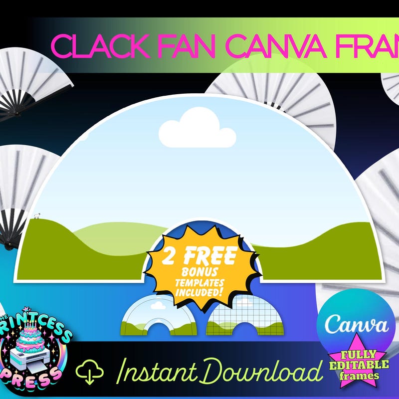 Clacking Fan Template Svg - Etsy