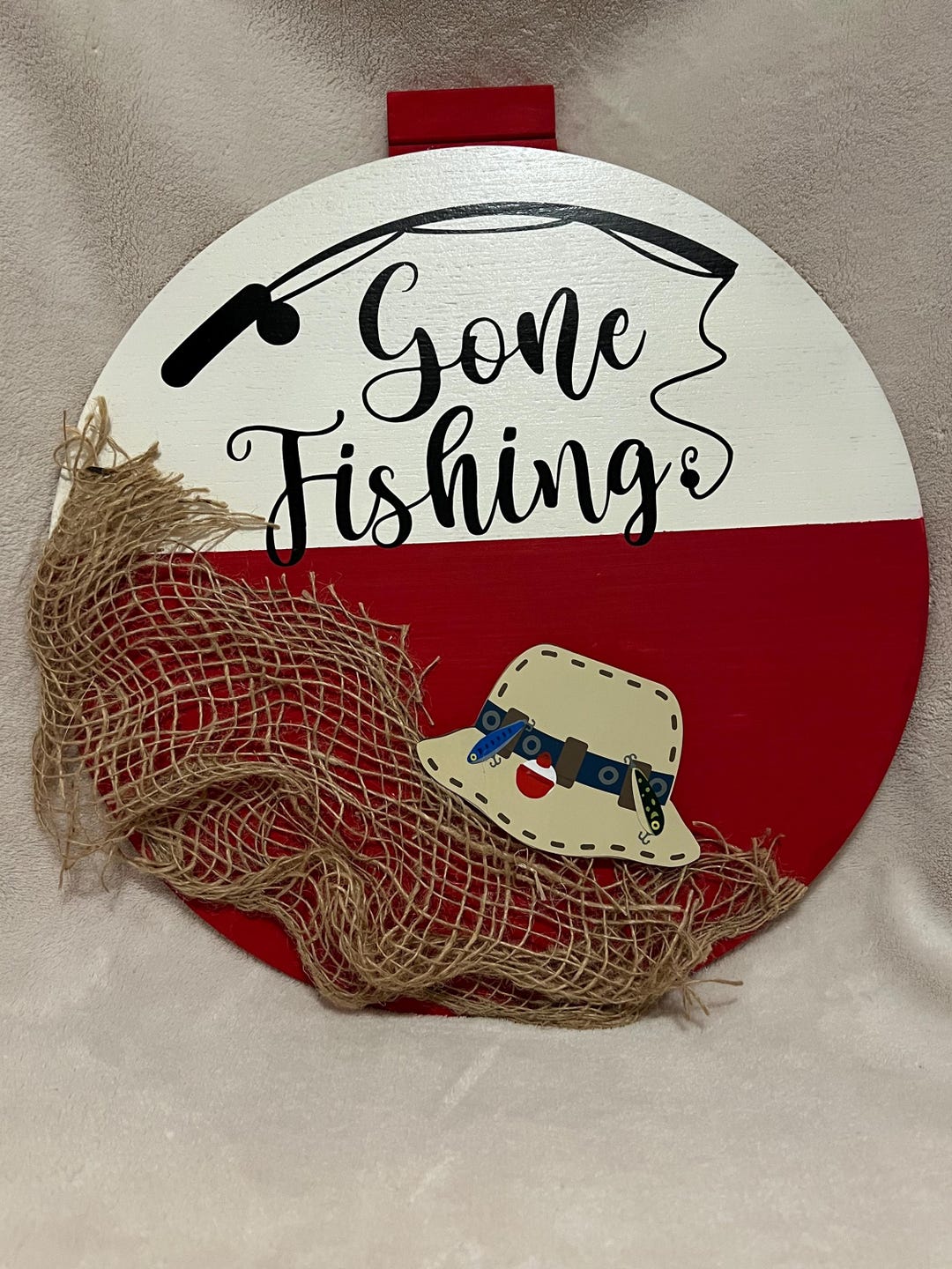 Gone Fishing Door Hanger Two Sizes - Etsy