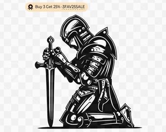 Armor Warrior Kneel Pray Svg 2, Sword Svg, Shield Svg, Knight Svg ...