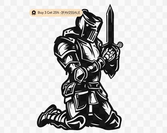 Armor Warrior Kneel Pray Svg 2, Sword Svg, Shield Svg, Knight Svg ...