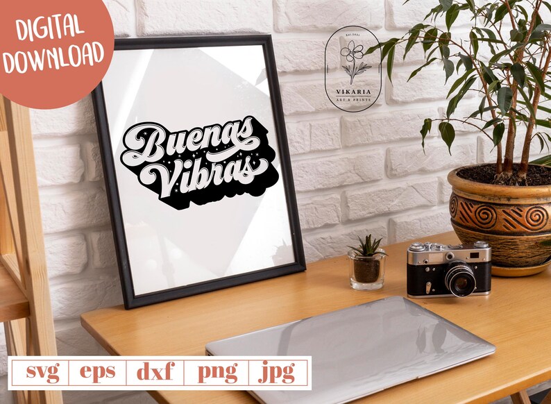Buenas Vibras SVG Good Vibes Svg Retro Svg Png Sublimation - Etsy