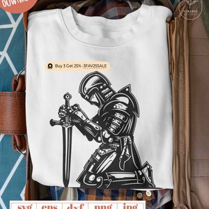 Armor Warrior Kneel Pray Svg 3, Sword Svg, Shield Svg, Knight Svg ...
