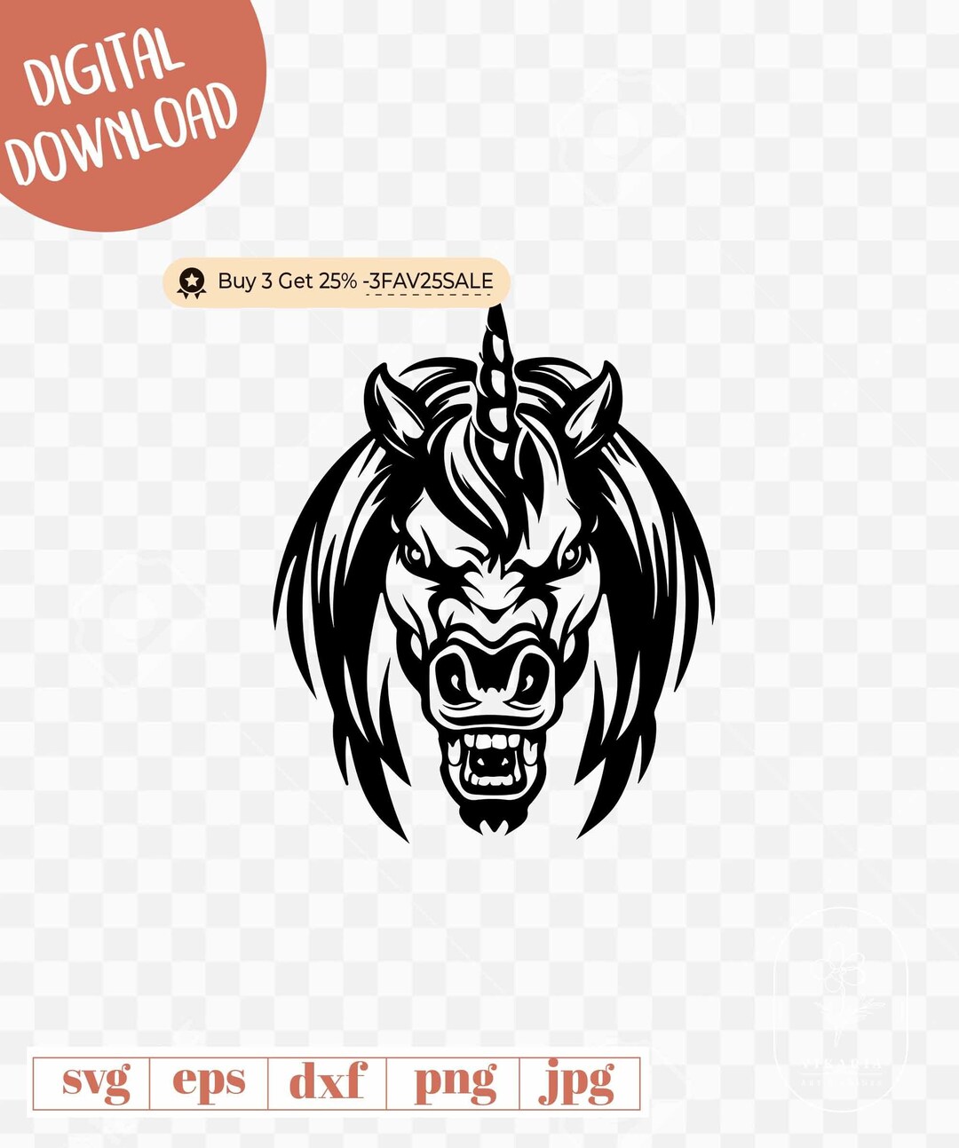 Angry Unicorn Svg No3 Unicorn Svg Unicorn Vector Gothic Unicorn Svg Angry Unicorn Svg Mad