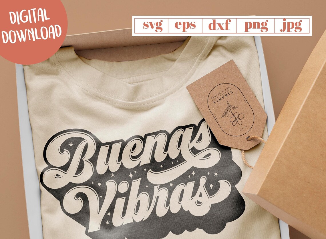 Buenas Vibras SVG Good Vibes Svg Retro Svg Png Sublimation - Etsy