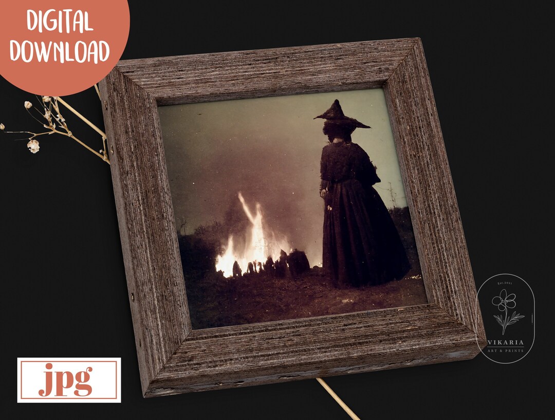 Spooky WITCHES Art Print Antique Sepia Repro Tintype - Etsy