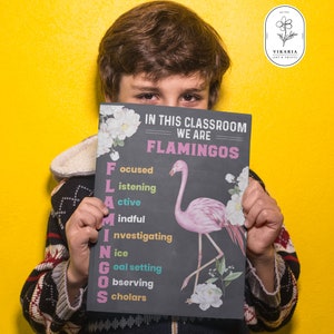 In This Classroom We're Flamingos Digital Poster, Classroom Decor ...