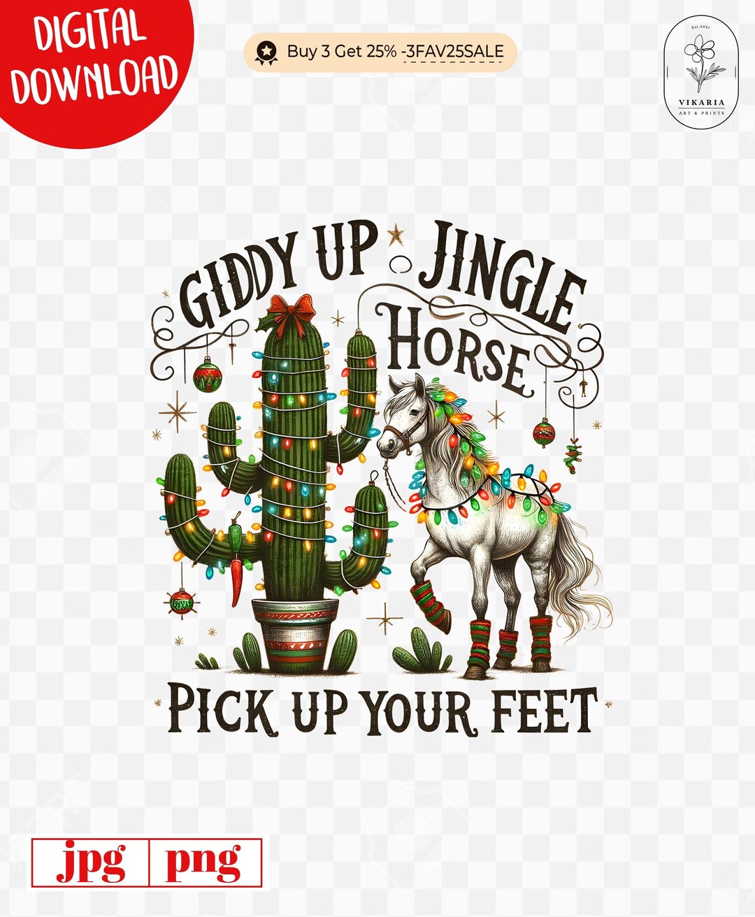 Giddy up Jingle Horse Pick up Your Feet Cactus, Western PNG ...