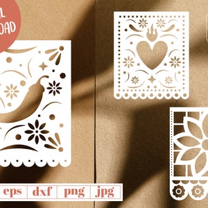 Mexican Bunting Banner, Papel Picado Clipart, Fiesta Bunting Banner Dia ...