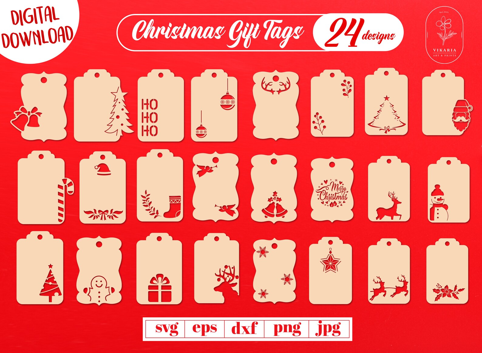Christmas Gift Tags SVG Gift Tag SVG Template Christmas Svg - Etsy