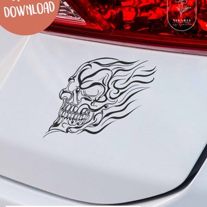 Skull Pinstriping Art Vintage Hand Drawn Digital File SVG, PNG, Skull ...